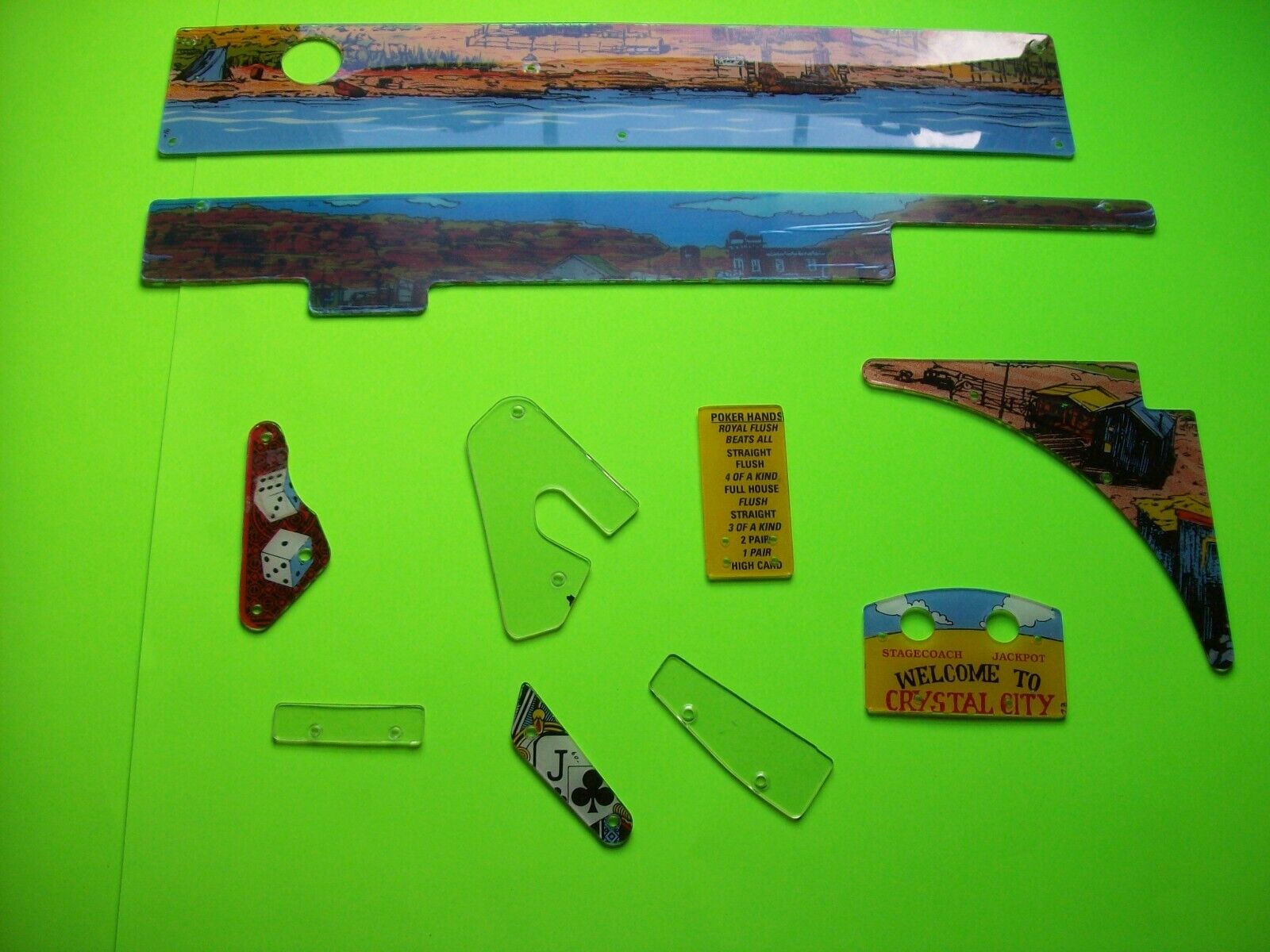 Maverick Pinball Machine Original Playfield Plastics Shields Lot Of 10 ...