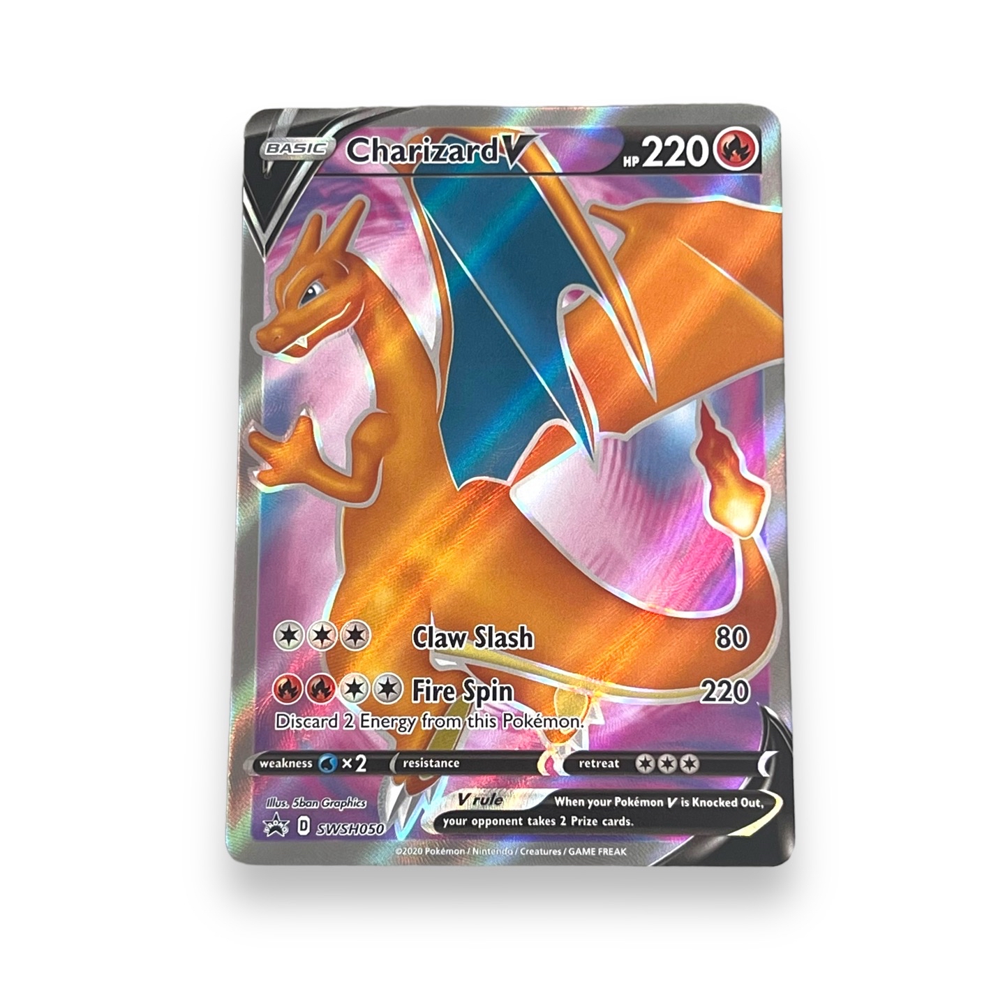 Pokemon Charizard V SWSH050 Promo Full Art Champions Path ETB Pokemon ...