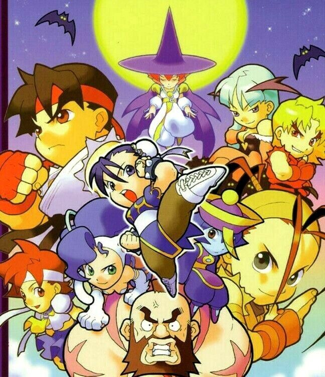 Super Gem Fighter Mini Mix Arcade FLYER Original CPS2 Game Art Print 1997