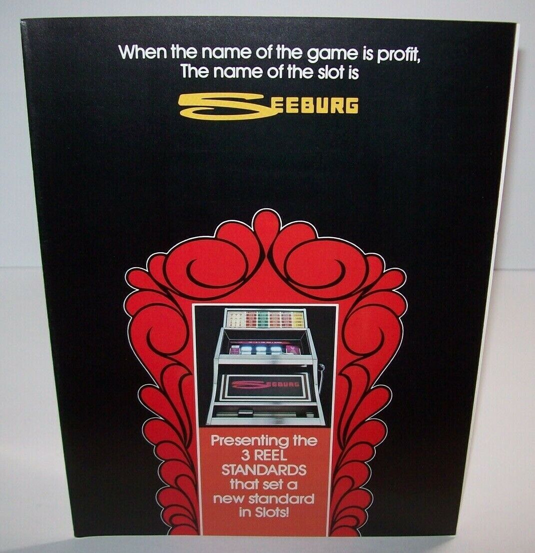 Seeburg Slot Machine FLYER 3 Reel Standards Vintage Foldout Promo ...