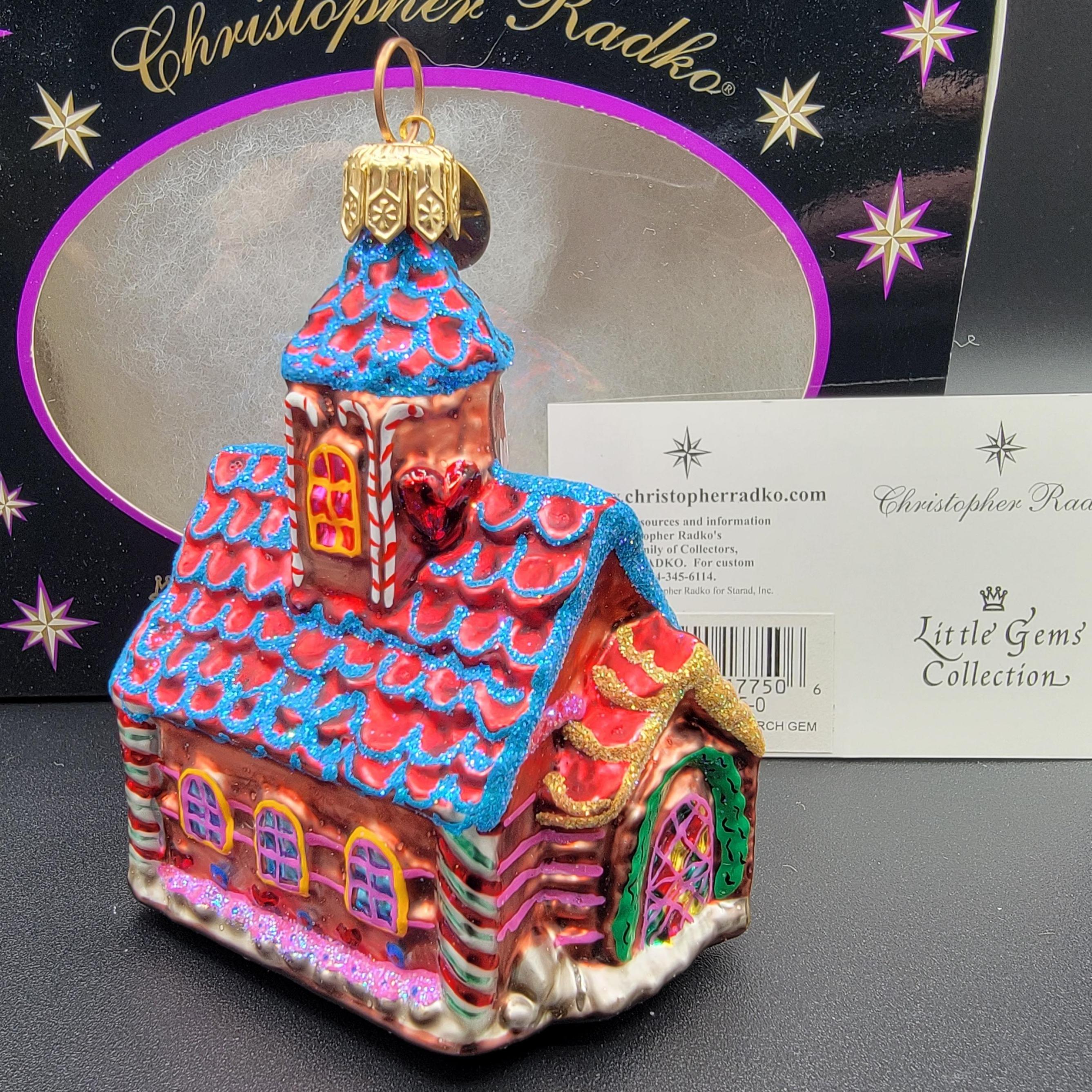 Christopher Radko Candy Corner Church Little Gems Collection Christmas ...