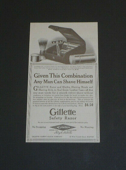 Gillette Safety Razor 1912 Original Newspaper Ad