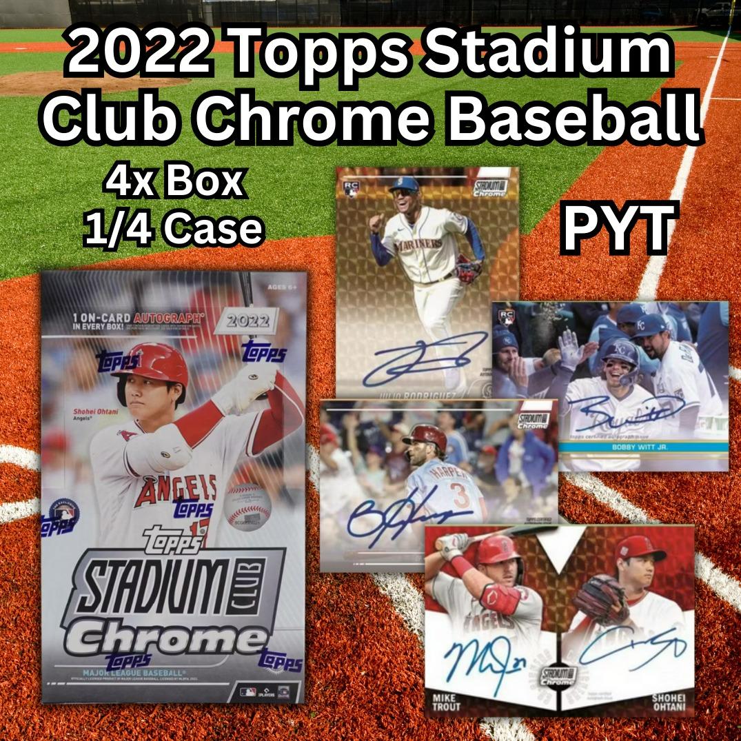 2022 Topps Stadium Club Chrome Baseball - 4x Hobby Box Quarter Case Rip ...