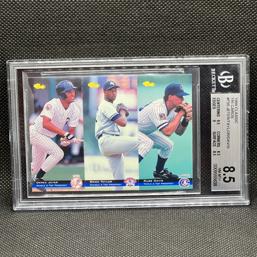 Derek Jeter 1994 Classic Tri Cards BGS 8.5 Baseball Card