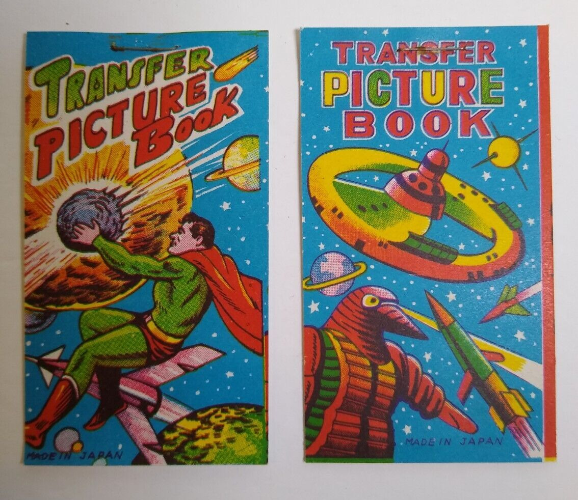 Superman Superhero Caped Man 1950s Transfer Picture Books Rides Rocket ...