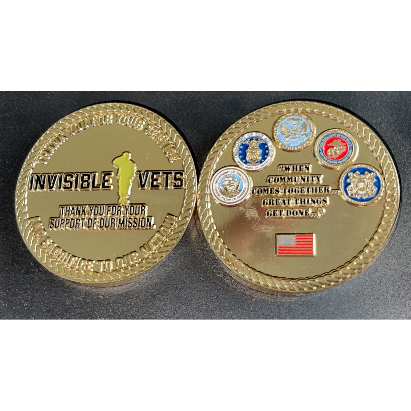 Invisible Vets Collectible Challenge Coin
