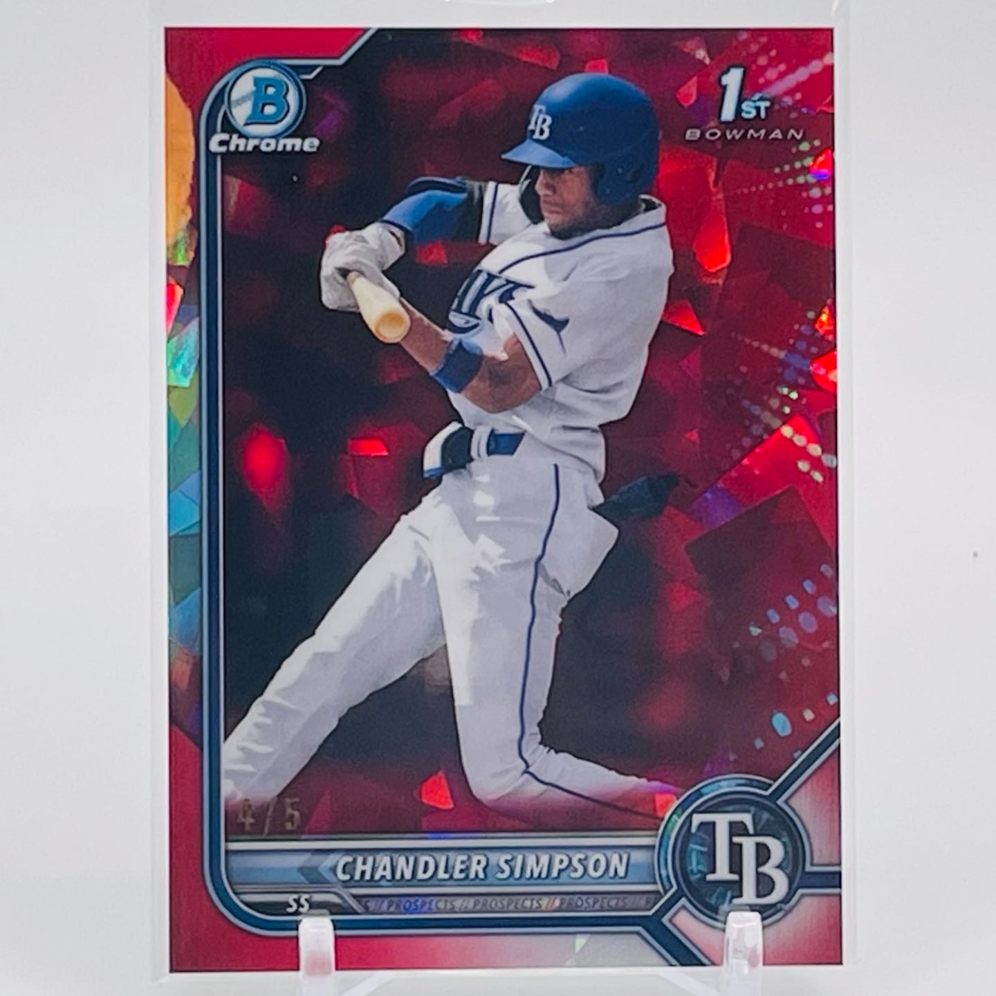 Chandler Simpson 2022 Bowman Chrome Sapphire Red Refractor /5 - Tampa ...