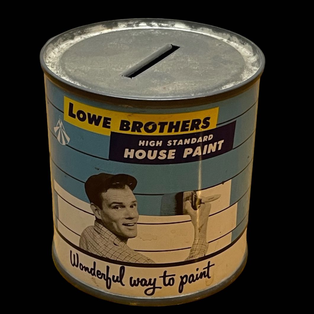 Vintage Advertising Tin Can Bank