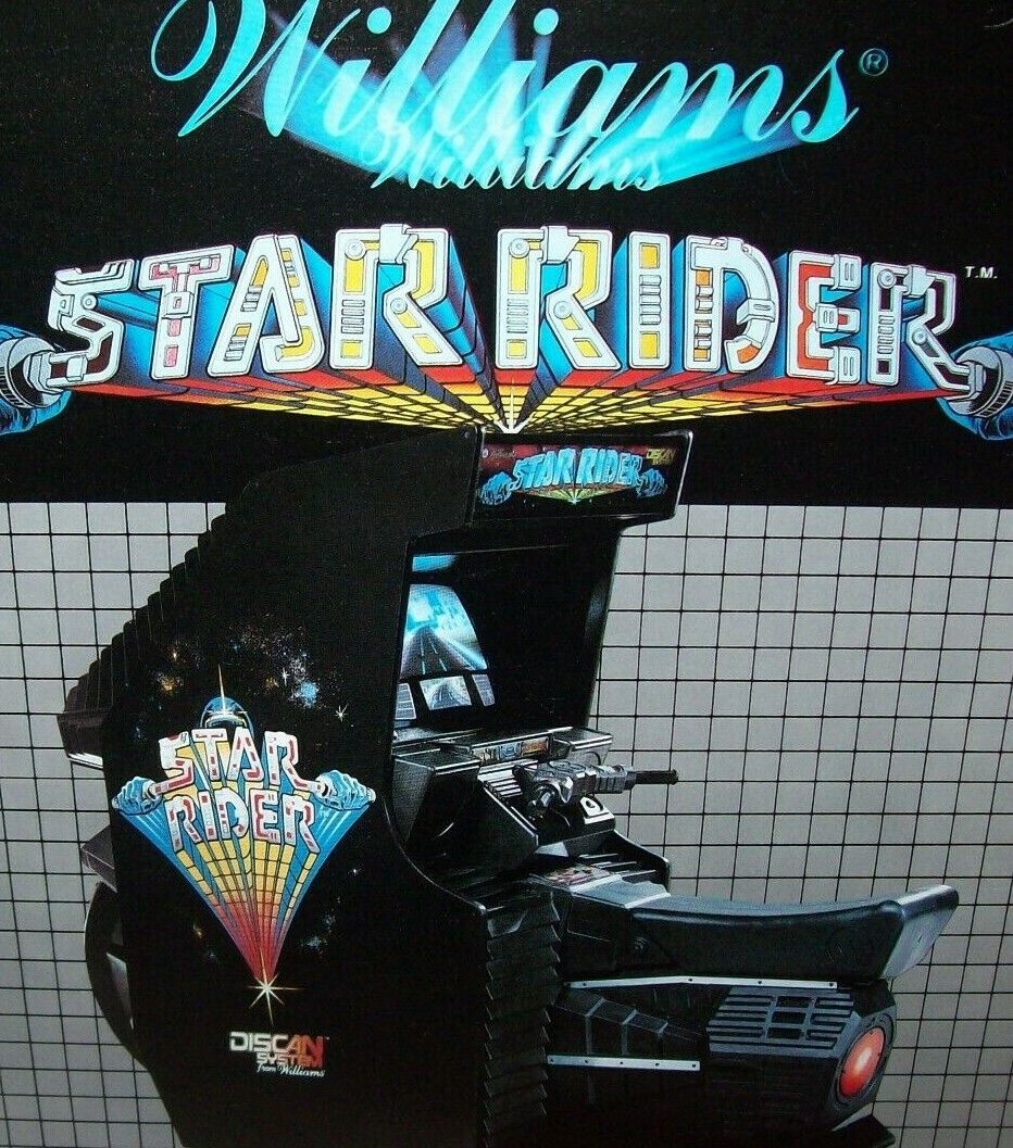 Star Rider Arcade FLYER Original 1983 Video Game Art Sheet Foldout Retro