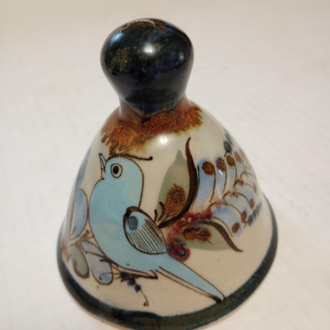 Vintage King Edward Pottery Bell Signed with Bird