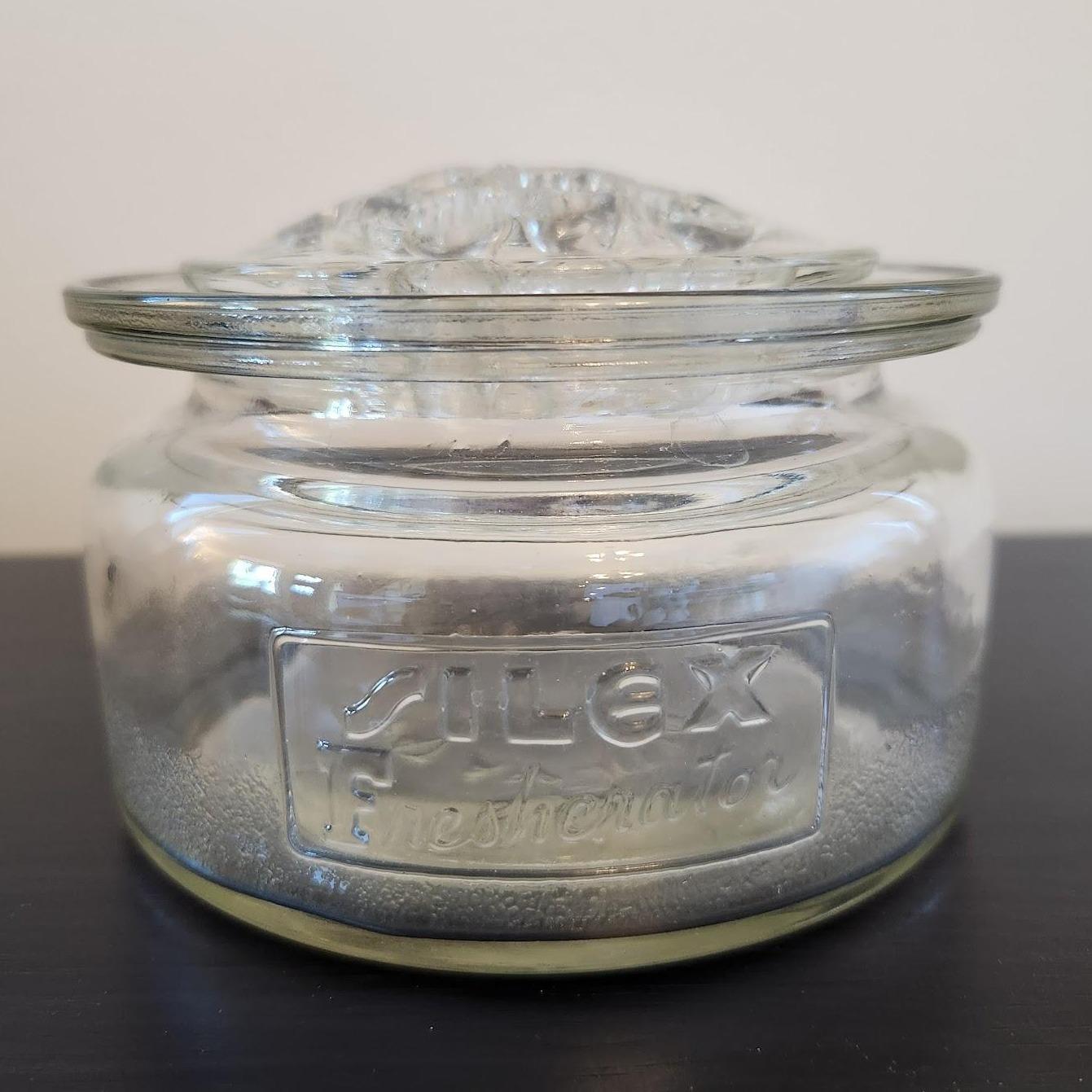 Vintage Silex Fresherator Heavy Glass Refrigerator Jar with 11 Hole ...