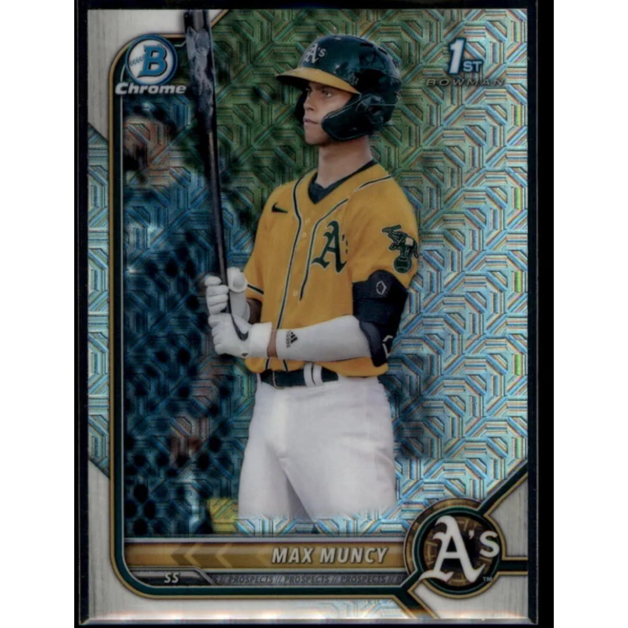 MAX MUNCY 2022 Bowman #BCP-89 Mojo 1st Bowman Card Oakland Athletics