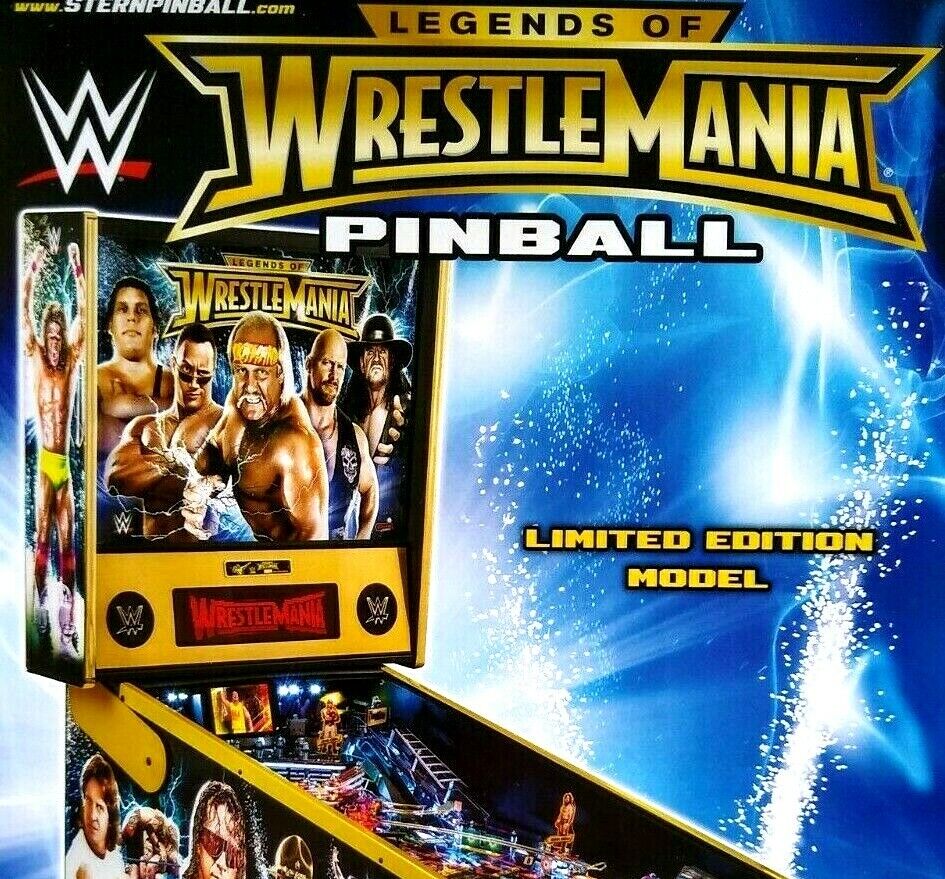 Legends Of Wrestlemania Limited Pinball Flyer Hulk Hogan Andre The ...