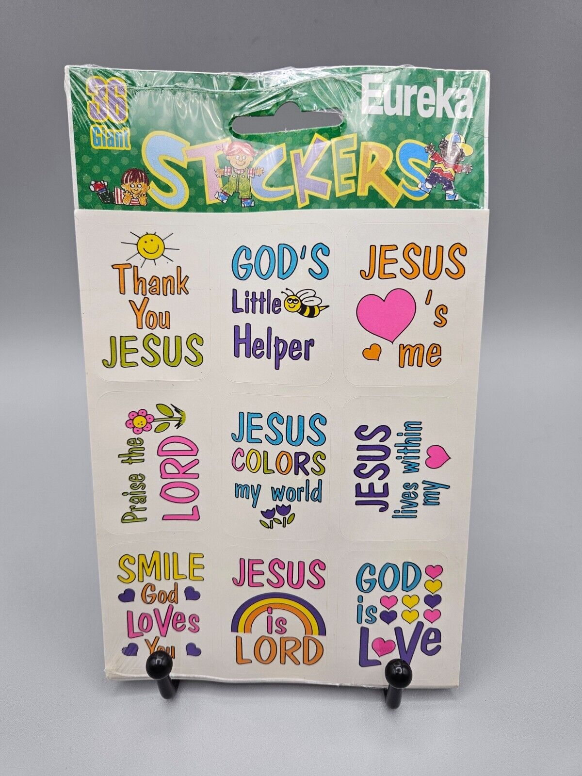 Vintage Eureka Stickers Jesus Loves Me Religious Sealed Praise the Lord
