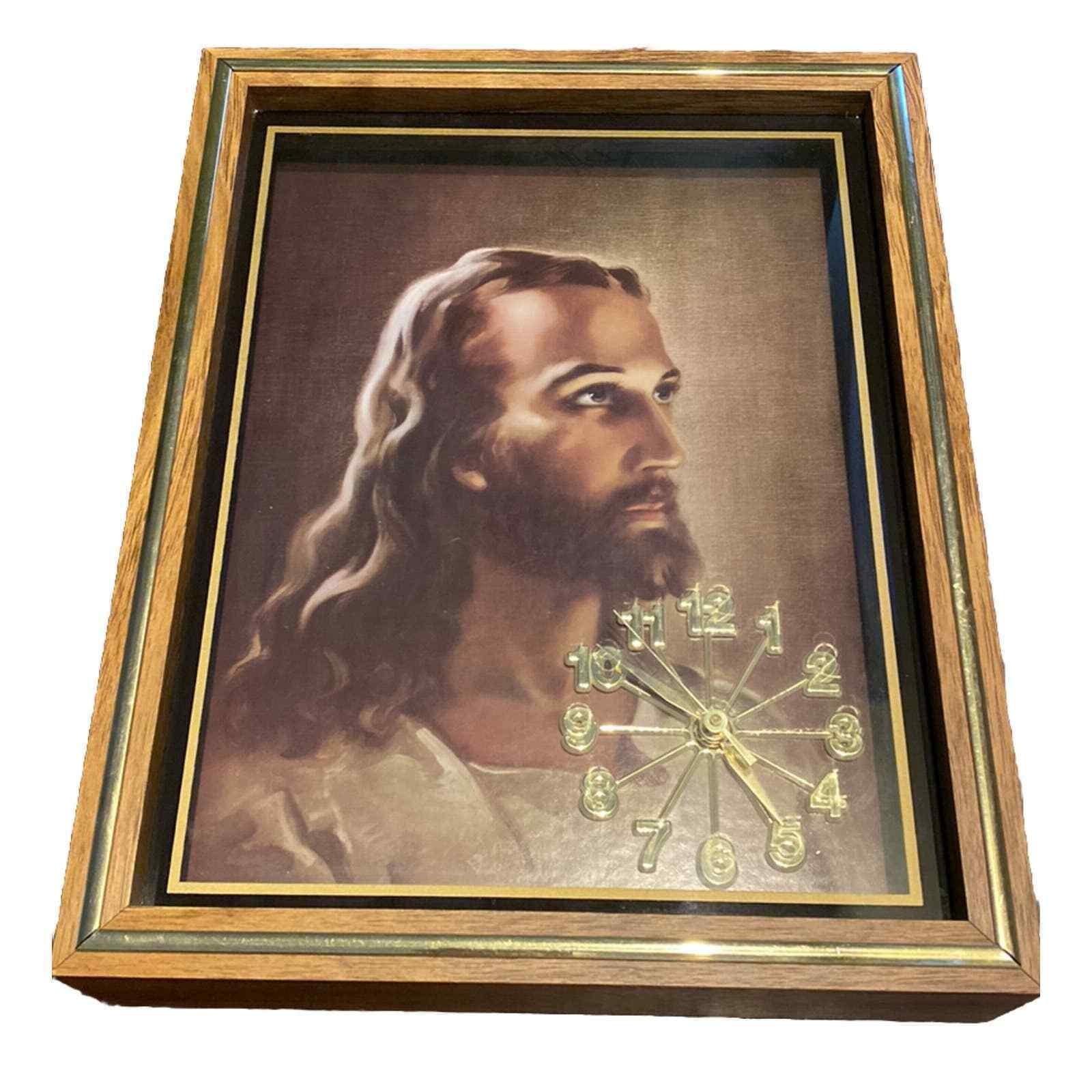 Jesus Picture Clock. 1941-1968 Copyright Stamp. Working Vintage Kriebel ...