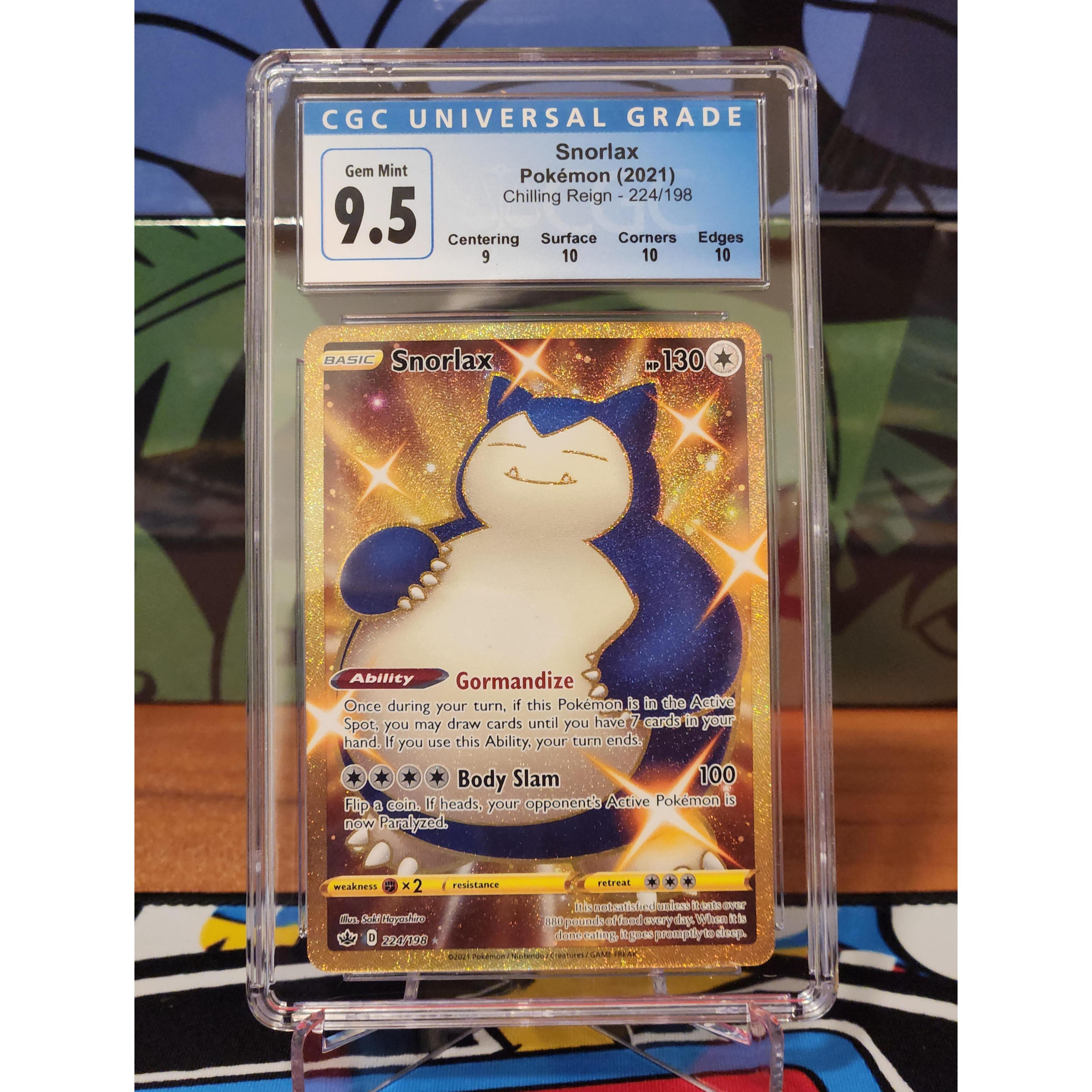 Pokémon Snorlax Gold CGC 9.5 Graded Card