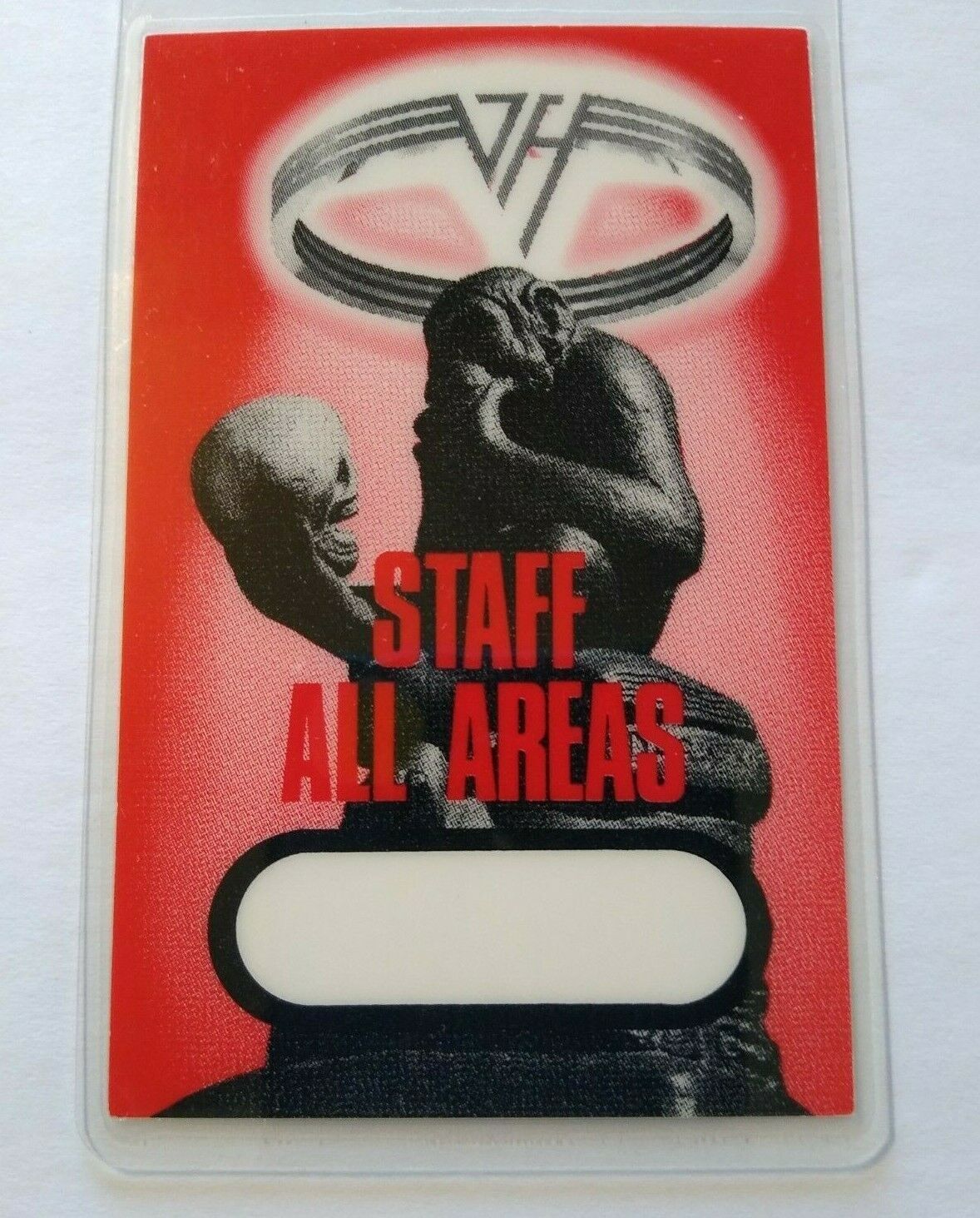 Van Halen OU812 Tour Backstage Pass Monkey With Skull Staff Original ...