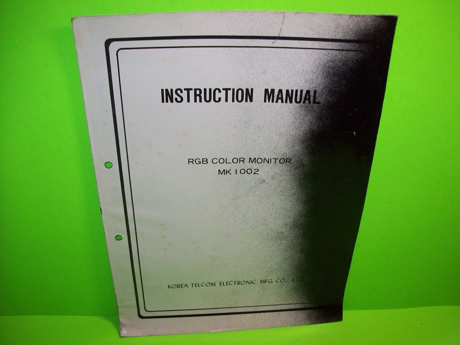 Telcom Elect. RGB Color TV Monitor Display MK 1002 Service Repair Manual