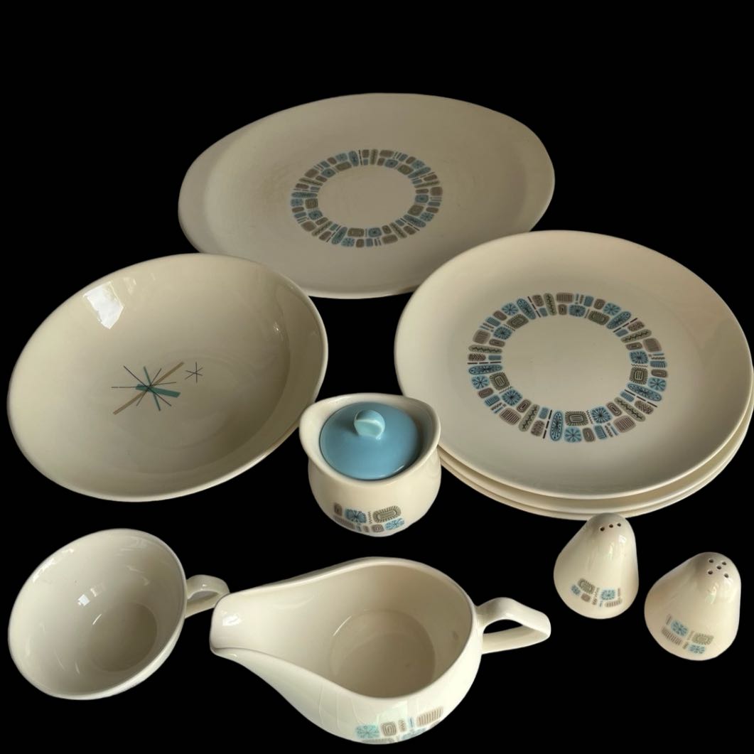 Vintage Cannonsburg Temporama Atomic Mid Century Dishes