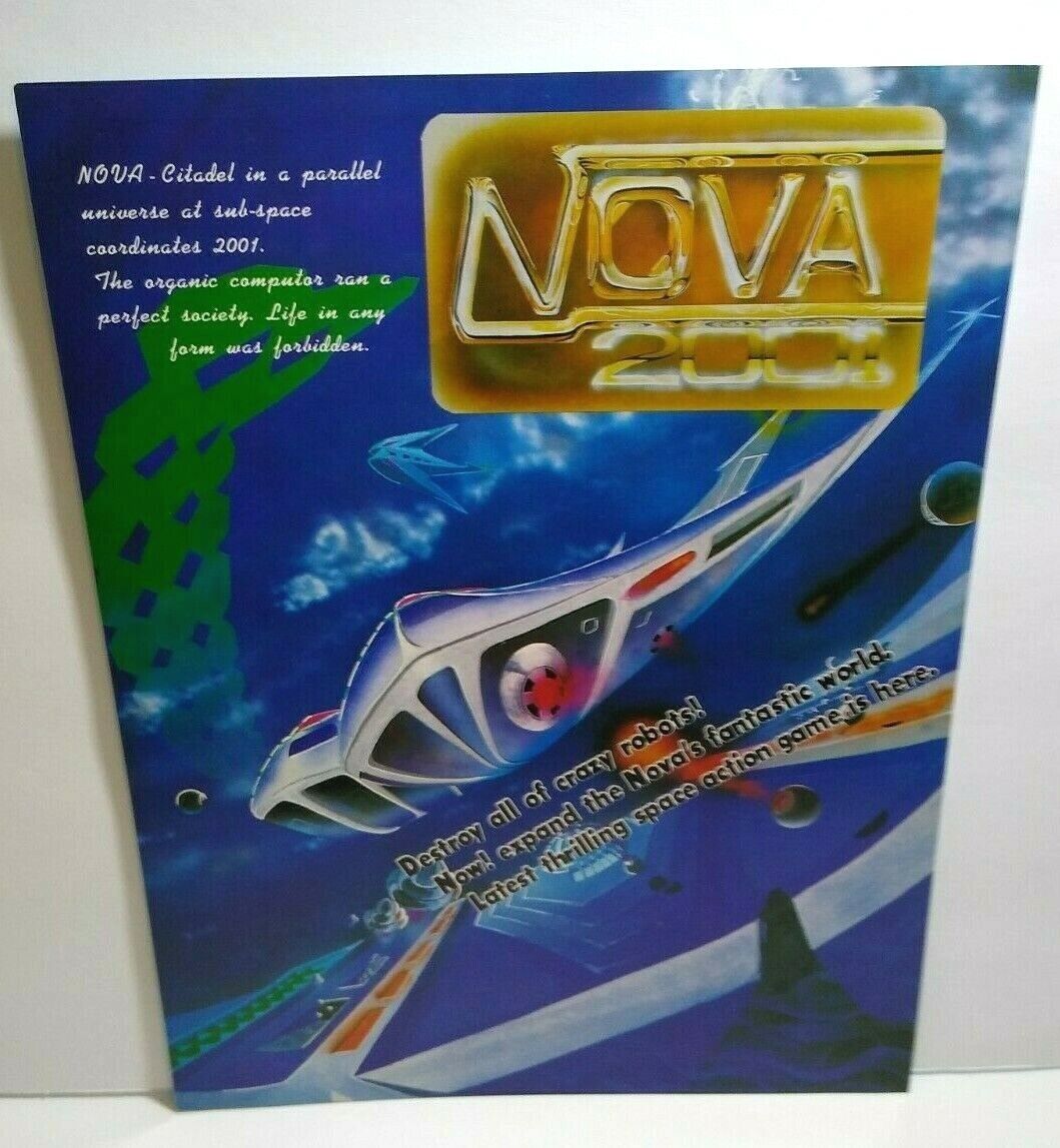 Universal Nova 2001 Arcade FLYER Original Video Game 1983 UNUSED
