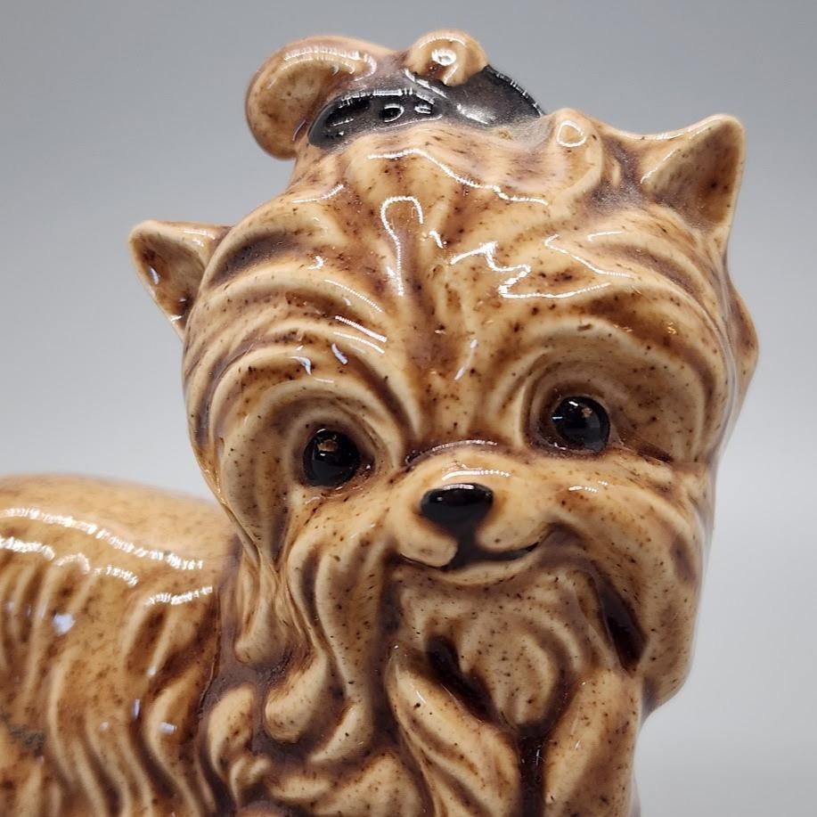 Vintage Yorkshire Terrier Ceramic Dog Figurine