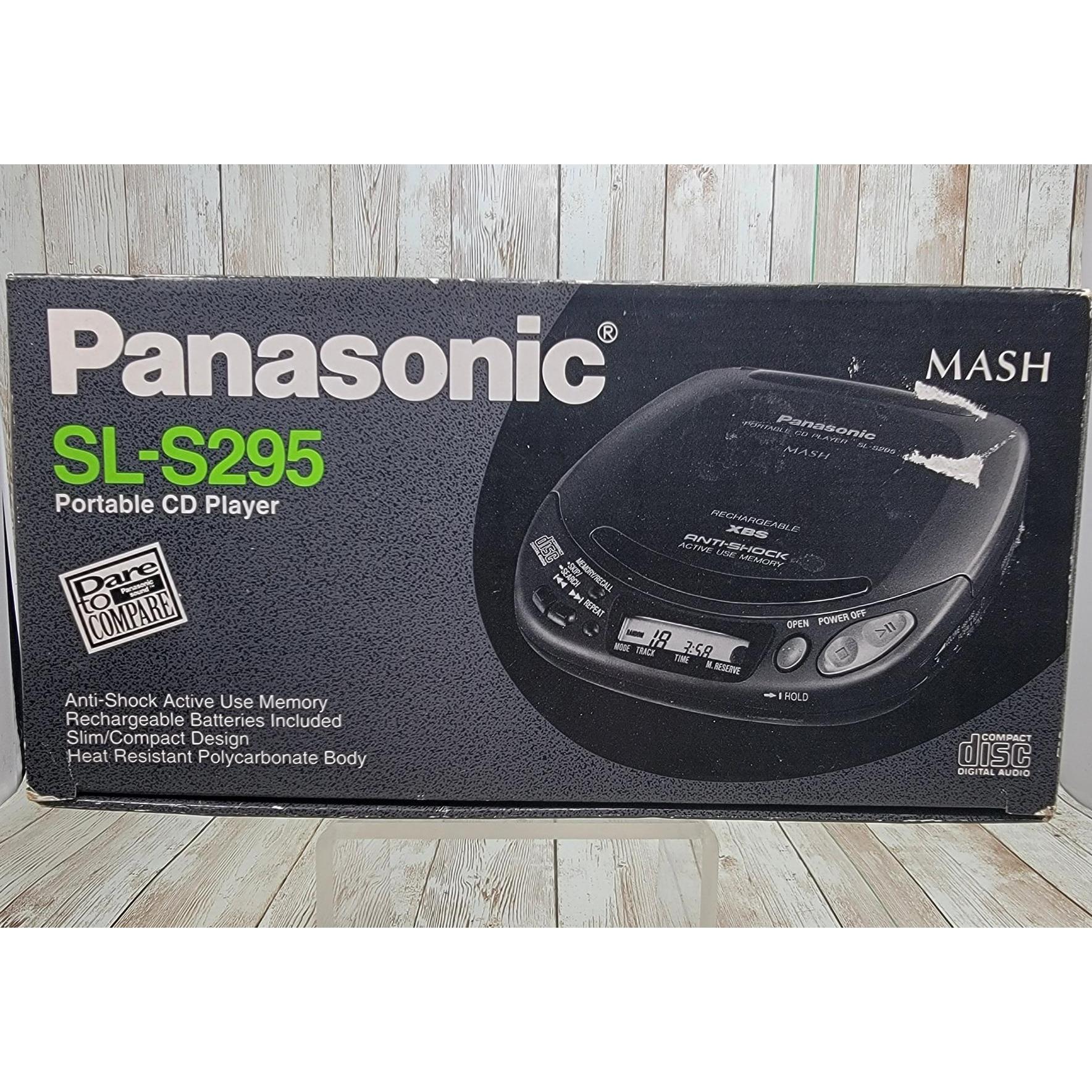 Vintage Tested Panasonic Portable CD Player MASH SL-S295 XBS Anti-Shock