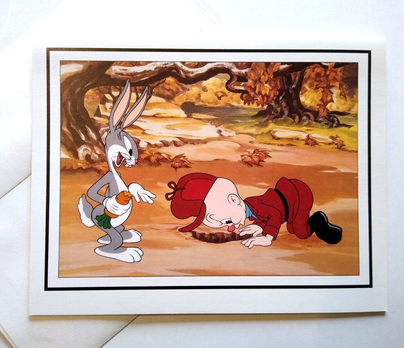 Bugs Bunny Elmer Fudd A Wild Hare Greeting Card 1992 Unused Vintage ...