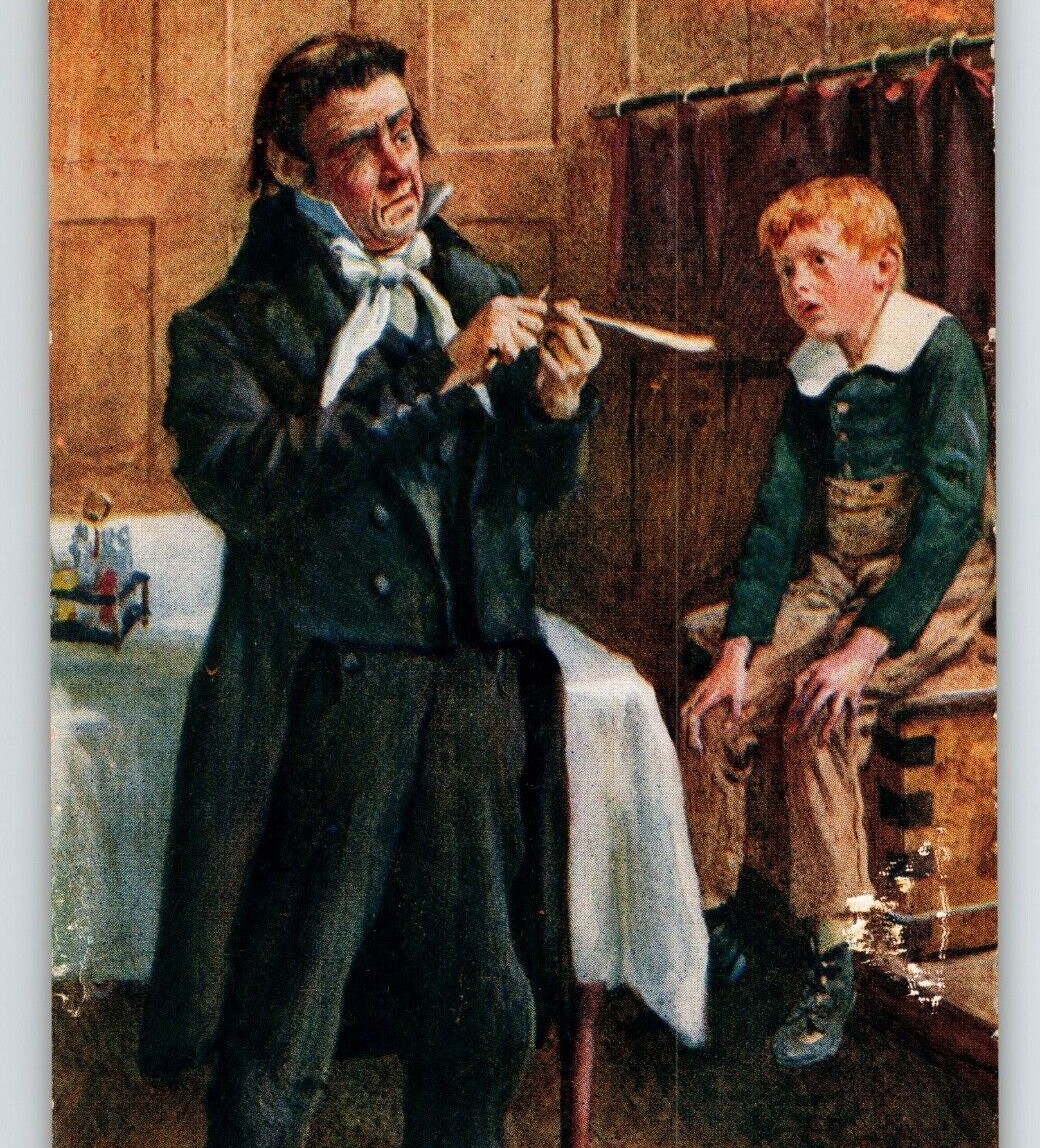 Charles Dickens Raphael Tuck Postcard 3406 Mr Squeers & Pupil Nickolas ...
