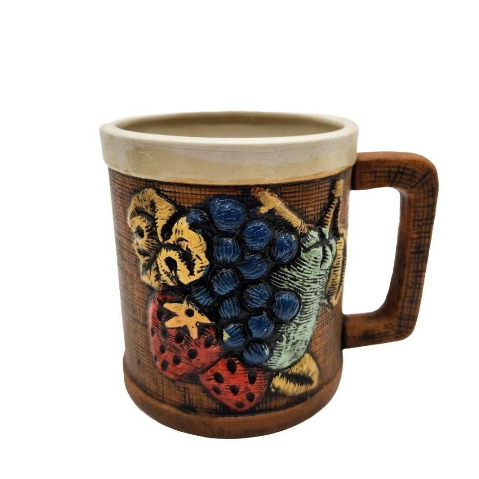 Inarco Japan Embossed Fruit Coffee Mug Cup