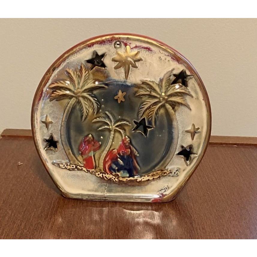 TII COLLECTIONS NATIVITY GLAZED CERAMIC ORNAMENT TABLETOP PORCELAIN ...
