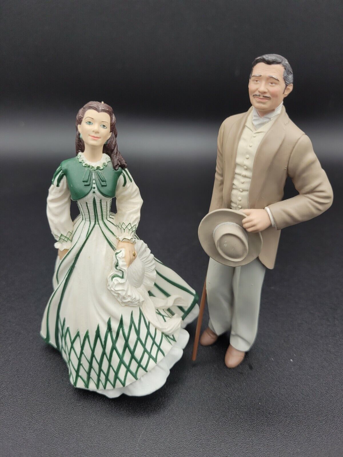 1999 Gone With The Wind Hallmark Ornaments Scarlett O'Hara & Rhett Butler
