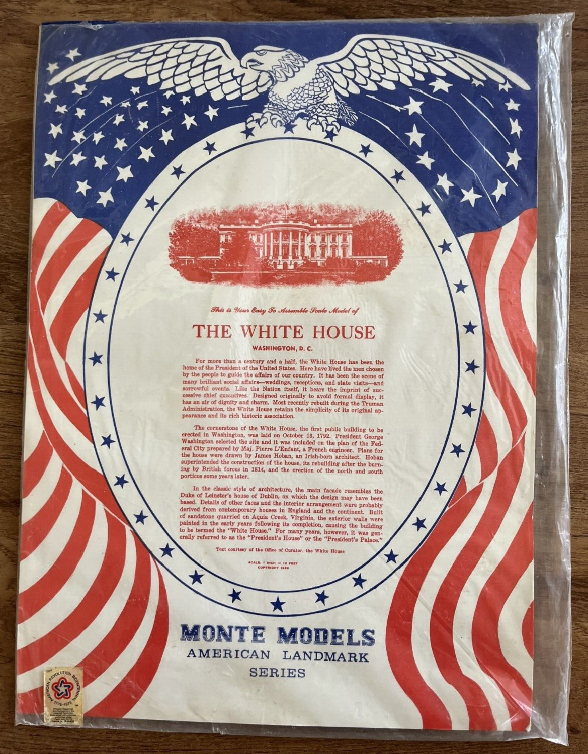 The White House Paper Model 1968 Vintage Monte Models American Landmark ...