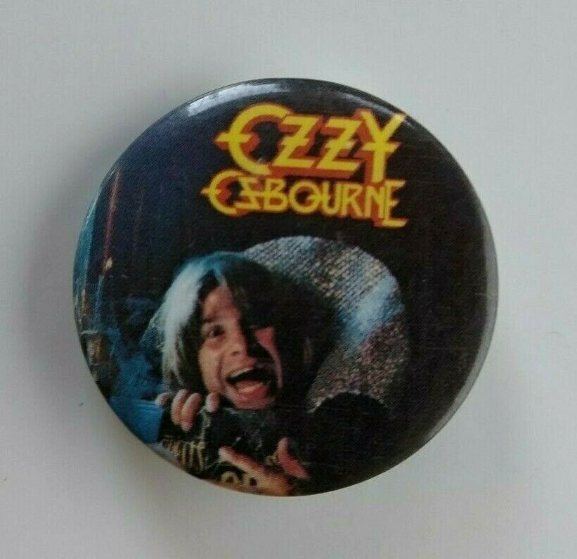 Ozzy Osbourne Vintage 1984 Badge Button Pin Unused Old Stock Pinback Heavy Metal