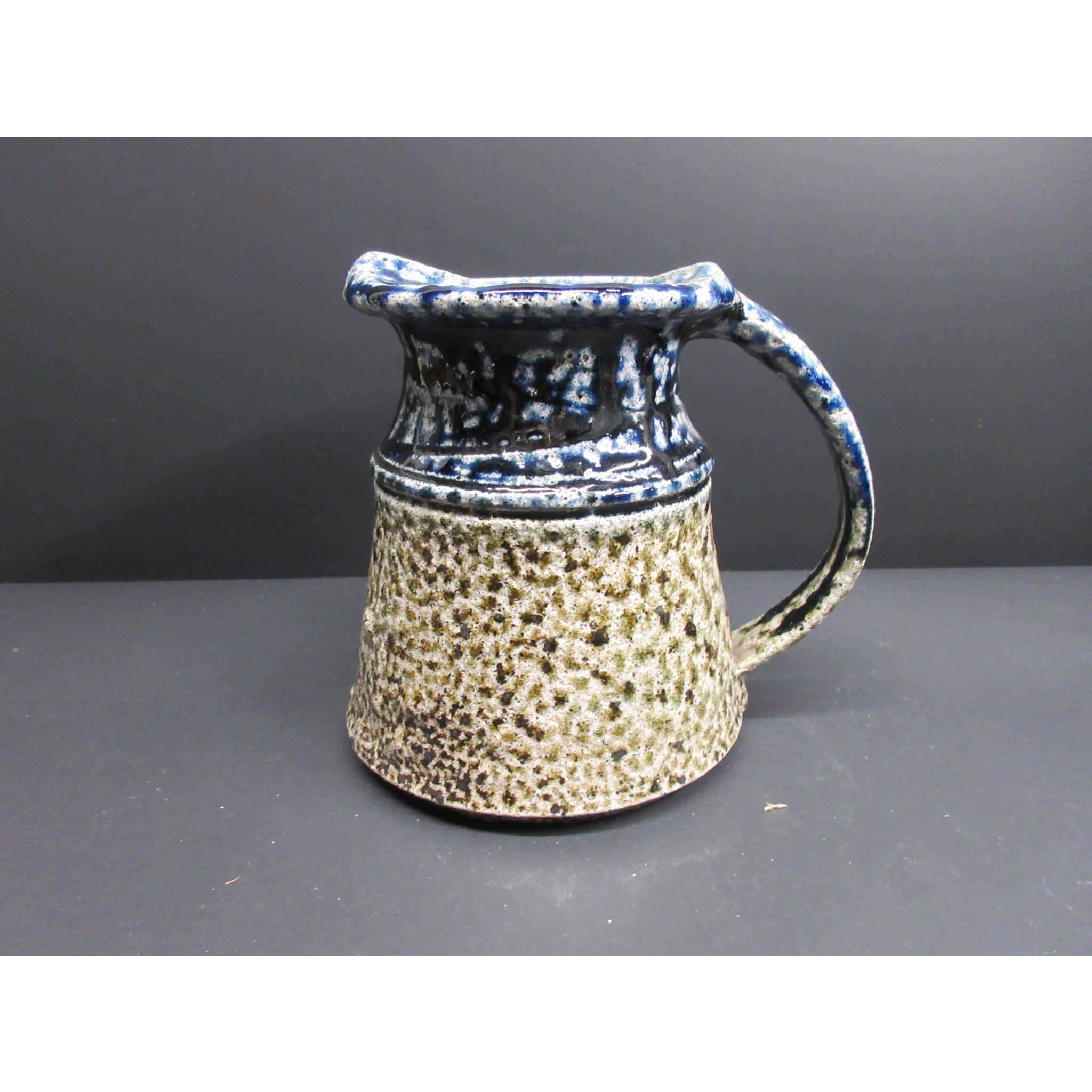 Vintage Hand Thrown Stoneware Tenmoku Glaze Ice Pitcher