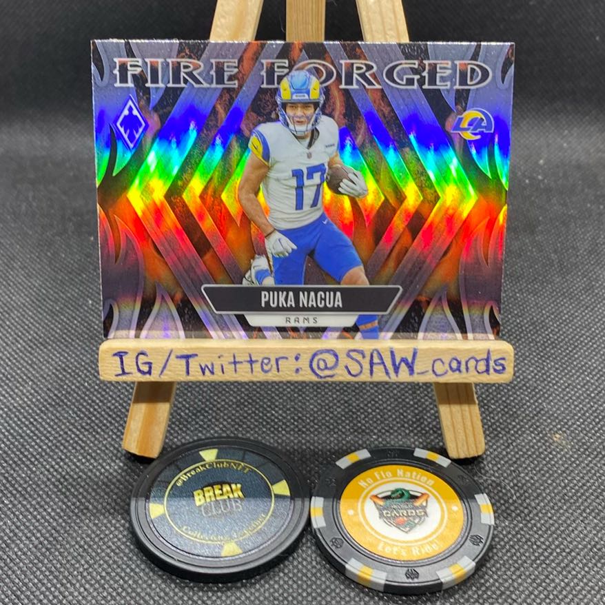 Puka Nacua 2023 Phoenix Fire Forged Silver Los Angeles Rams