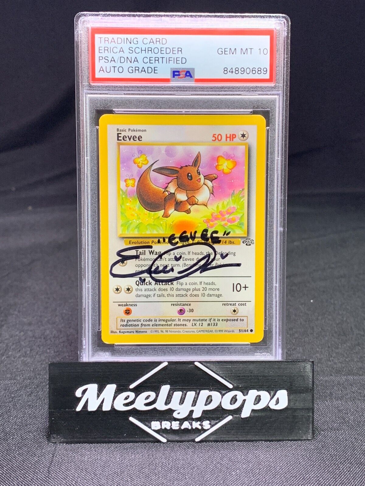 Pokemon Eevee Jungle 51/64 Erica Schroeder Signed Autograph PSA/DNA ...