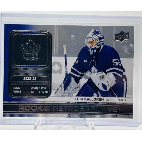 Erik Kallgren 2023-2024 Upper Deck Series One Rookie Retrospective ...