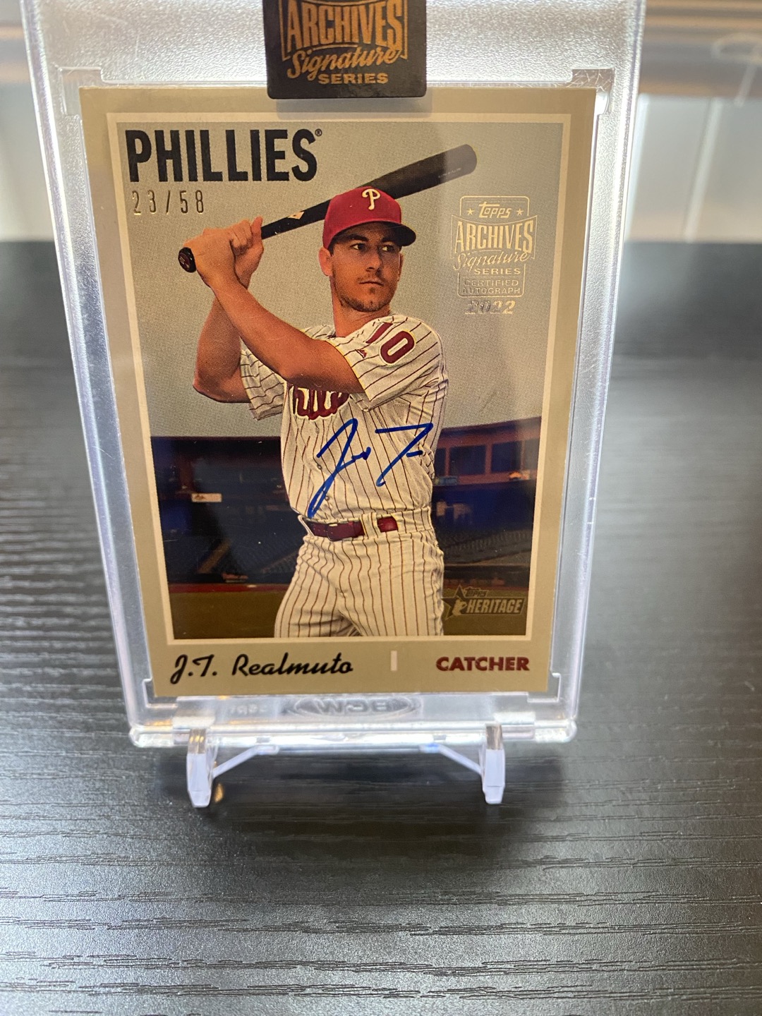 J.T. Realmuto 2022 Topps Archives Signatures Series 23/58 2019 Topps ...
