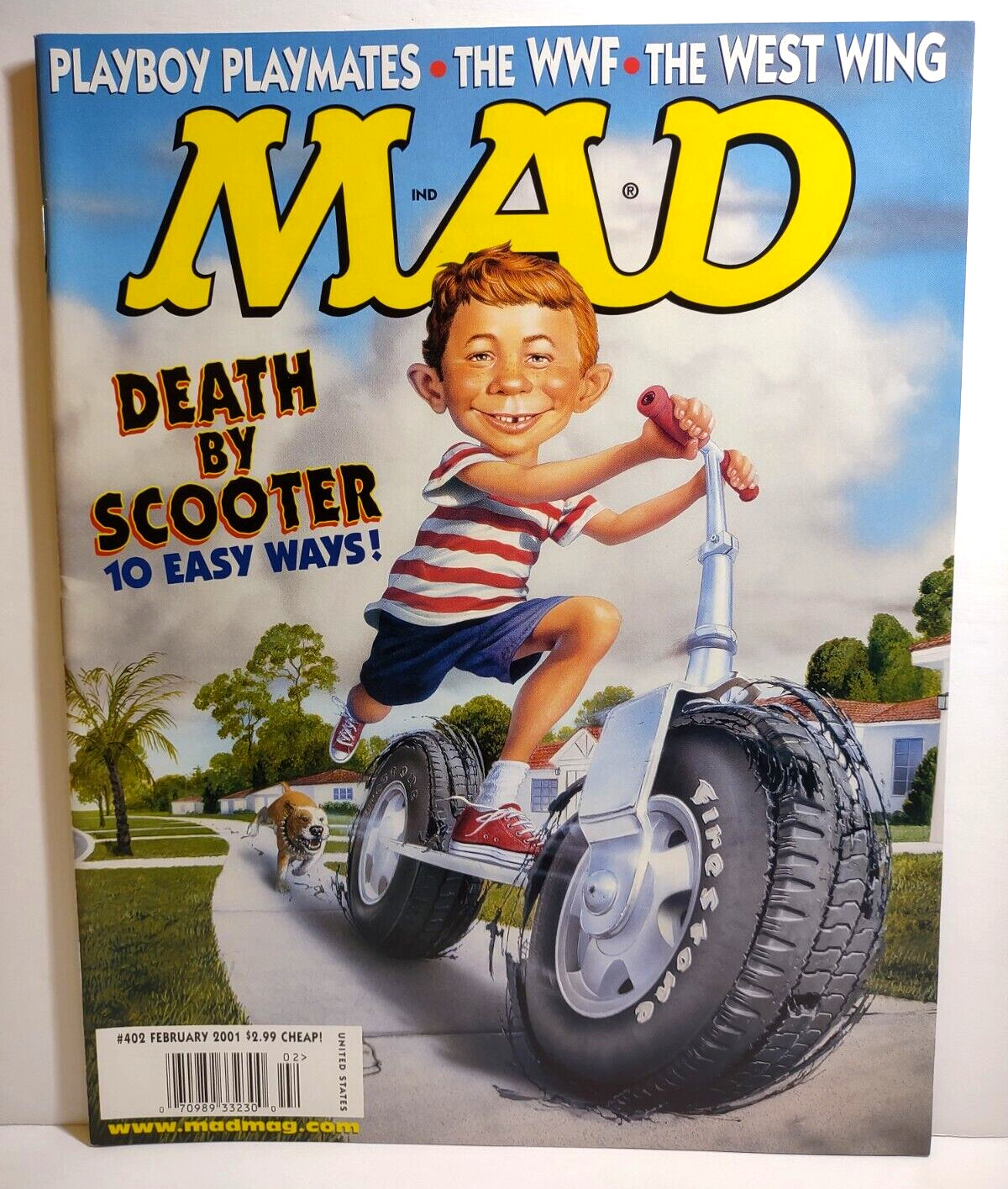 MAD Magazine Feb 2001 # 402 The West Wing WWF Death By Scooter Parody ...