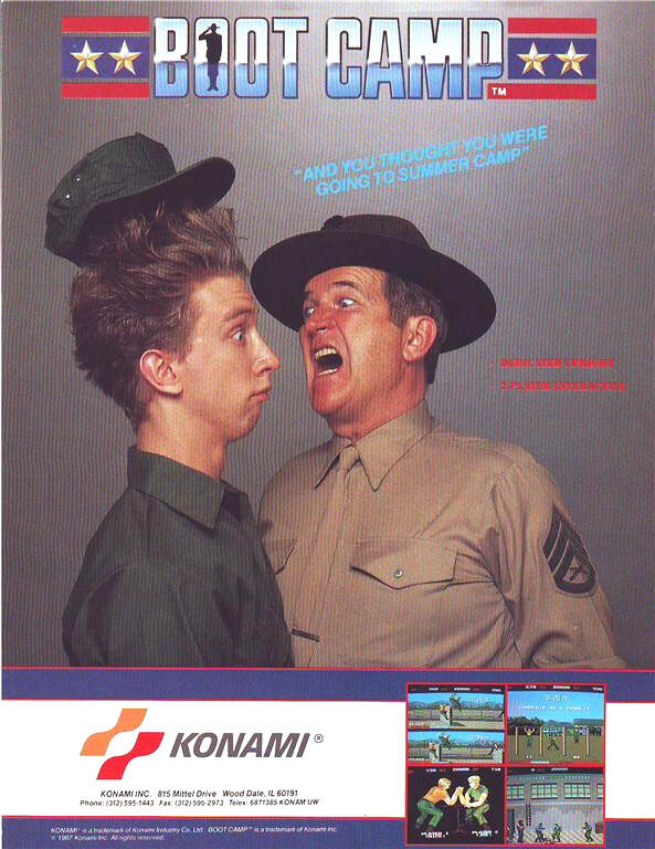 Boot Camp Arcade FLYER Original 1987 Video Game Promo Artwork 2-Sided ...