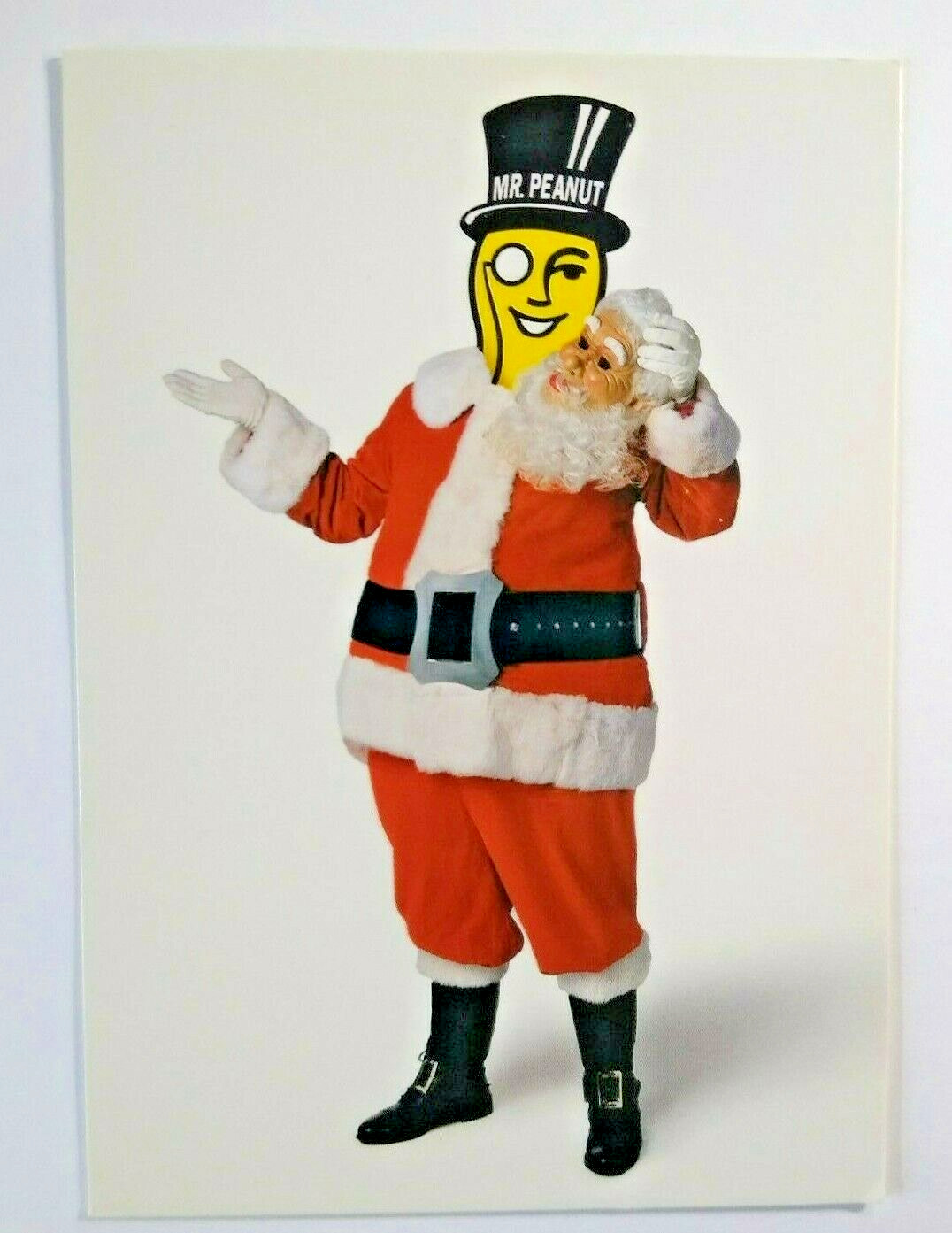 Mr Peanut In Santa Claus Suit & Mask Christmas Postcard Planters Nuts ...