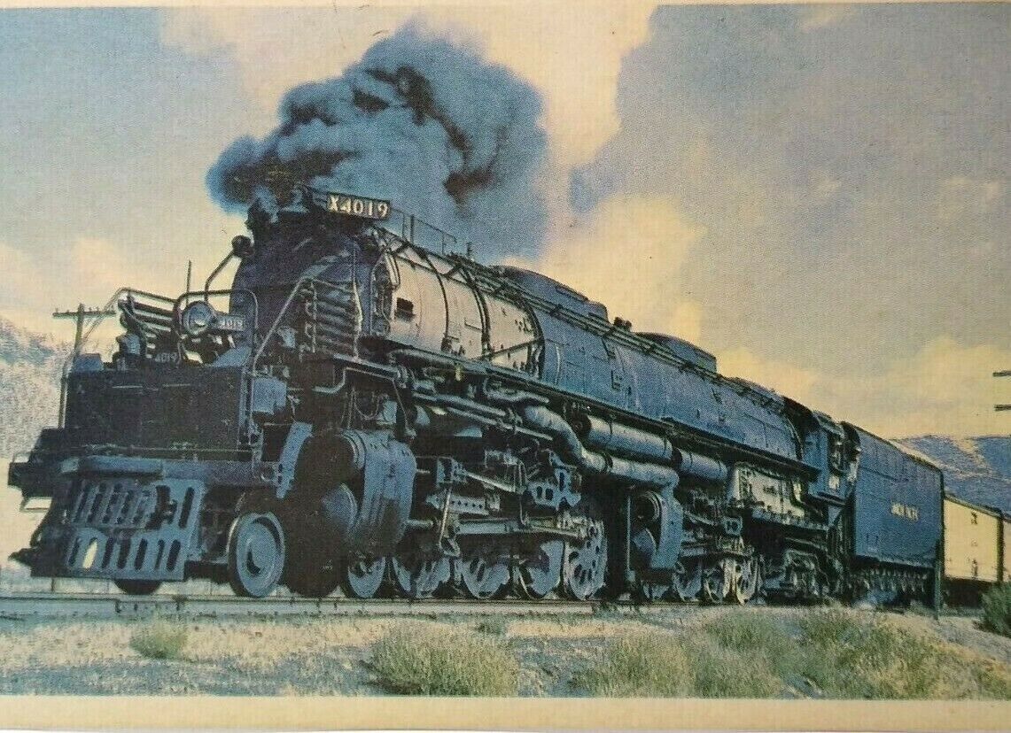 Big Boy No 4019 Vintage Railroad Card Locomotive Steam Train 4-8-8-4 ...