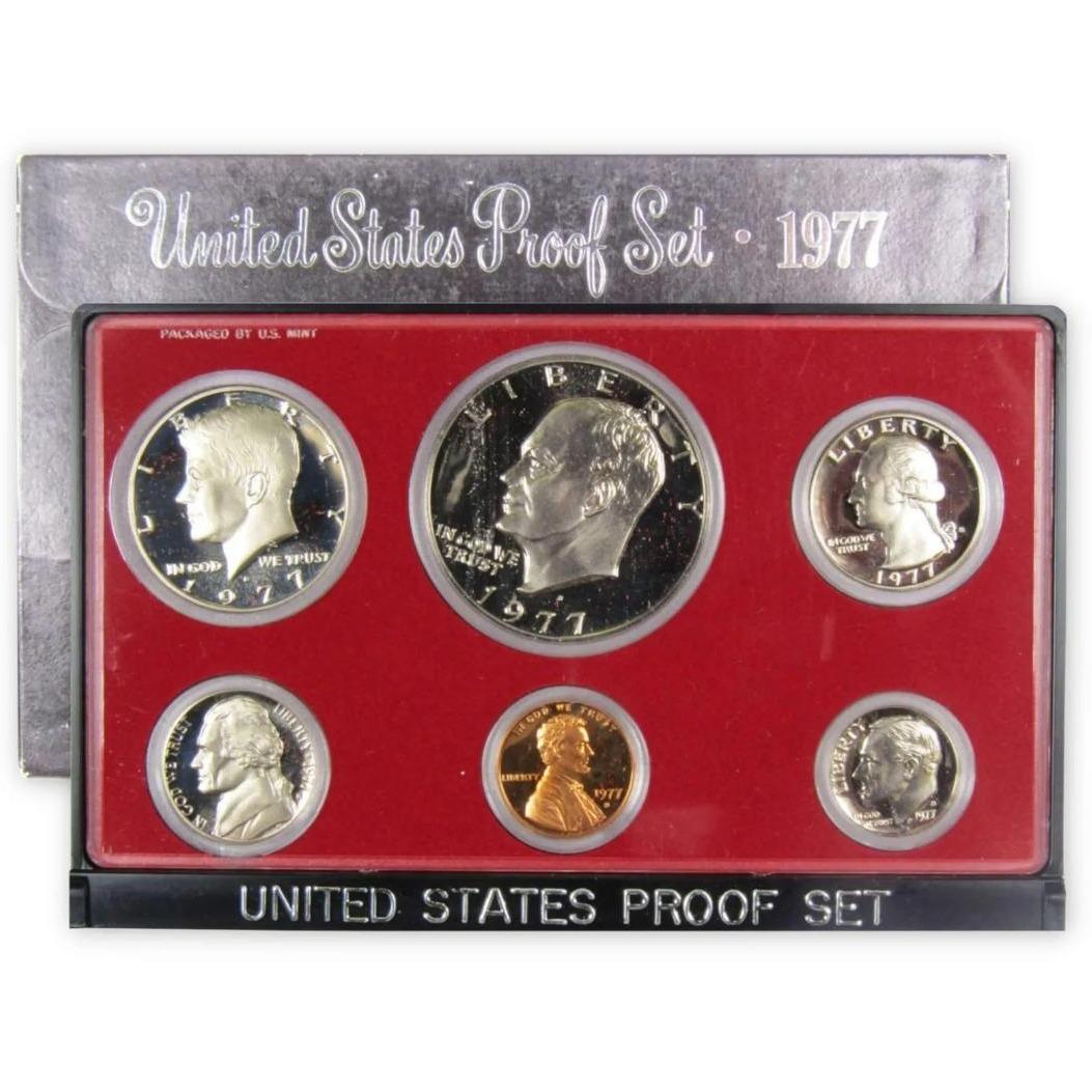 1977 Proof Set U.S. Mint Original Government Packaging OGP Collectible