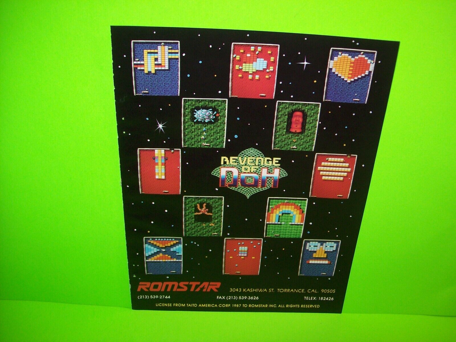 Revenge Of Doh Vintage 1987 Video Arcade Game Print AD Arkanoid Vintage ...