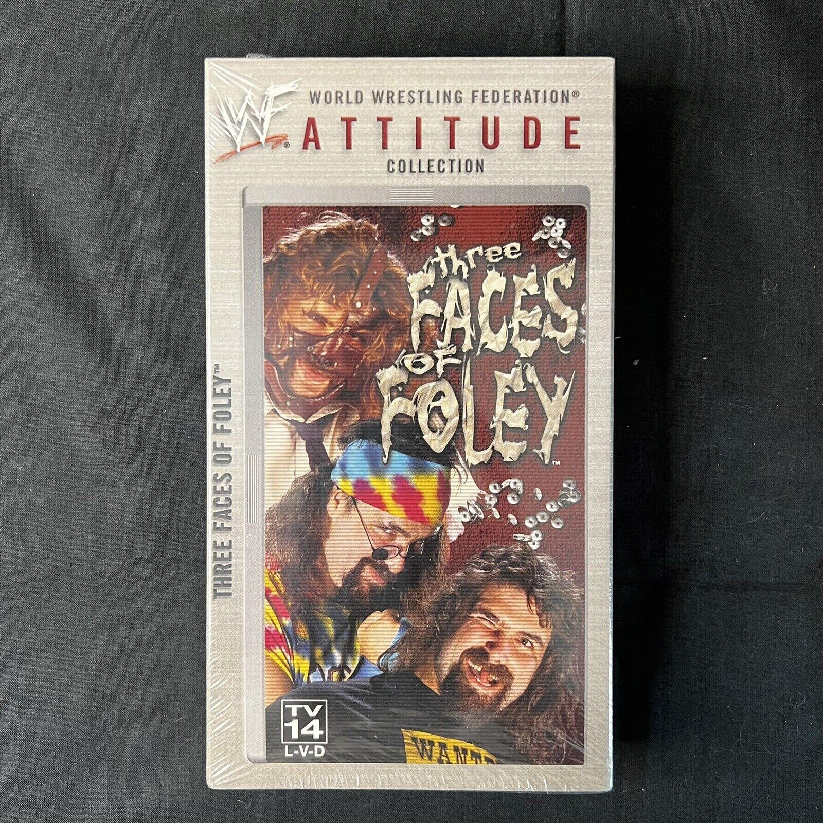 WWF Attitude Collection Three Faces of Foley VHS Sealed WWE AEW ROH WCW ...