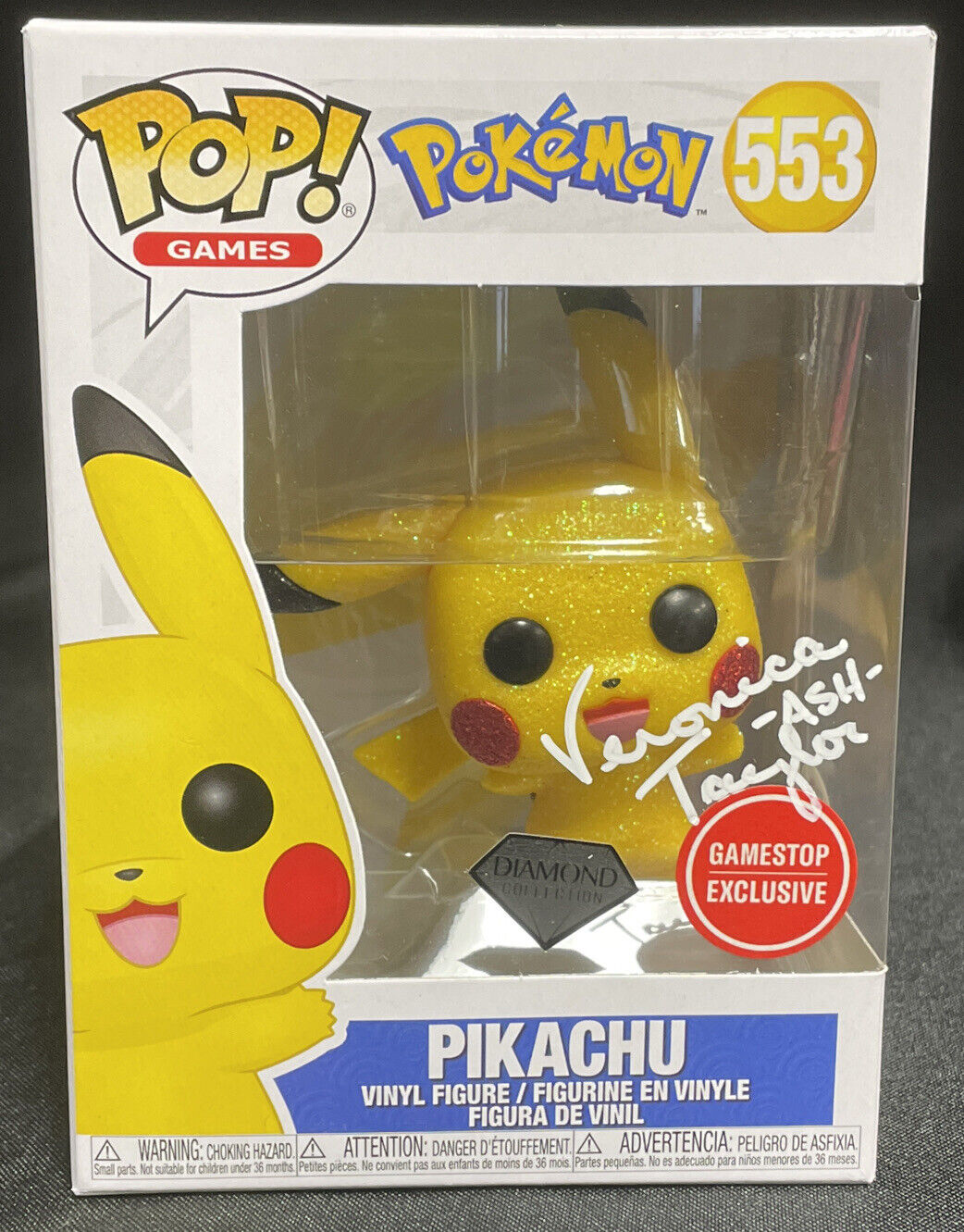 Veronica Taylor Ash Ketchum Signed Pikachu Funko Pop 553 PSA Autograph ...