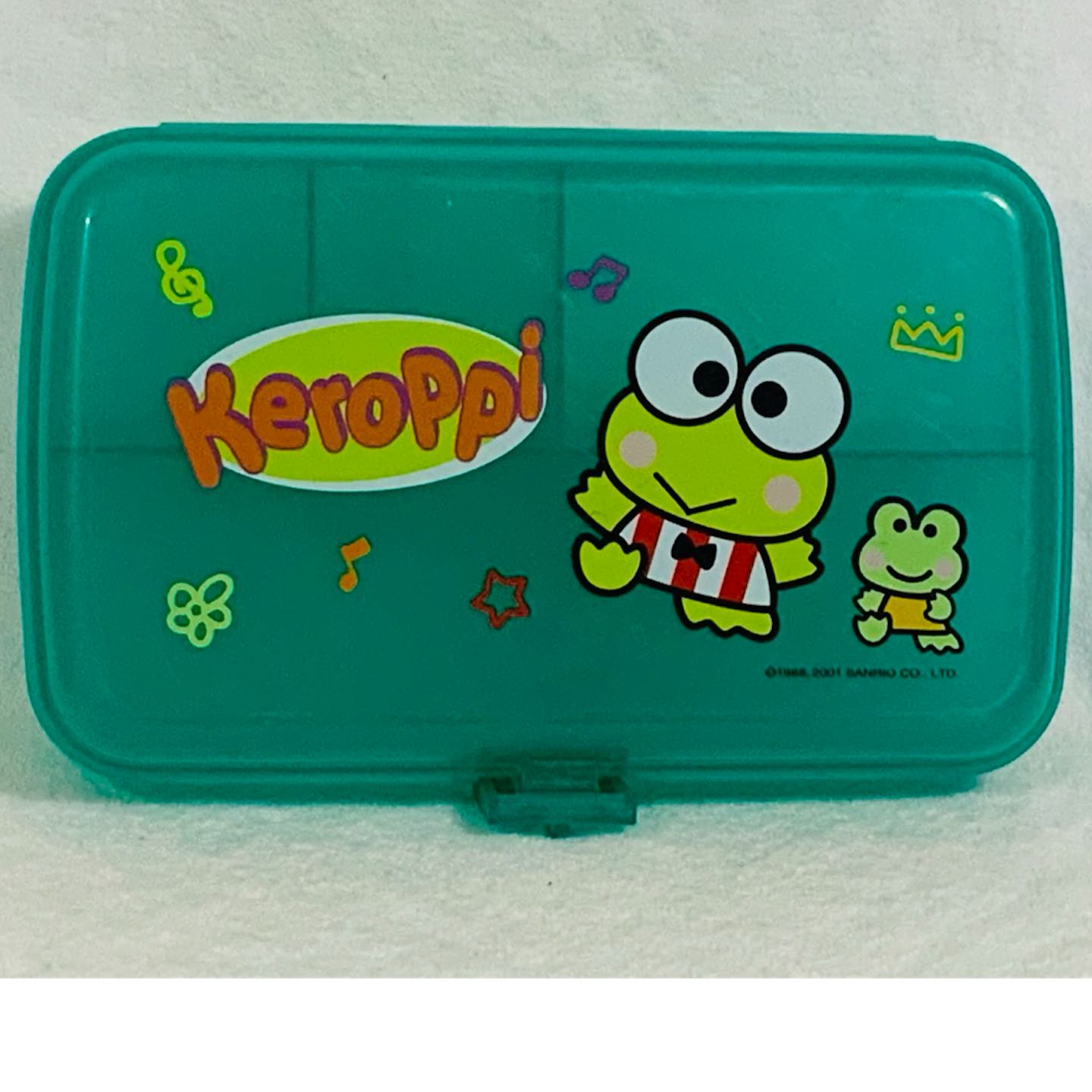 Sanrio Keroppi Frog Mini Pencil Markets Pen Case Set Teal Green Frog ...