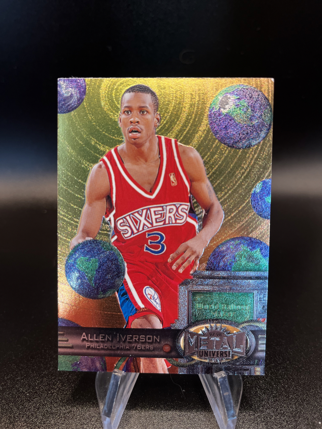 1997 Skybox Metal Universe 2x Allen Iverson Philadelphia 76ers