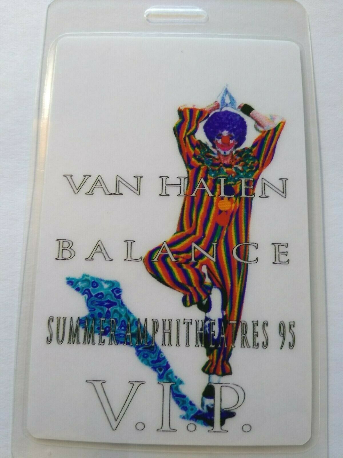 Van Halen Balance Tour VIP Clown Backstage Pass Original 1995 Eddie ...