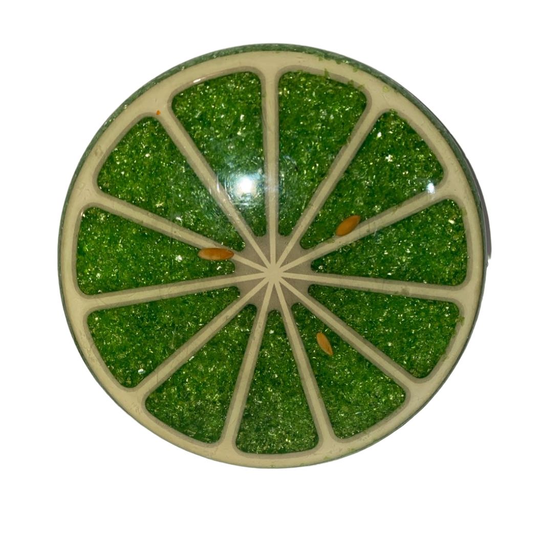 Vintage Resin Lucite Lime Slice Trivet